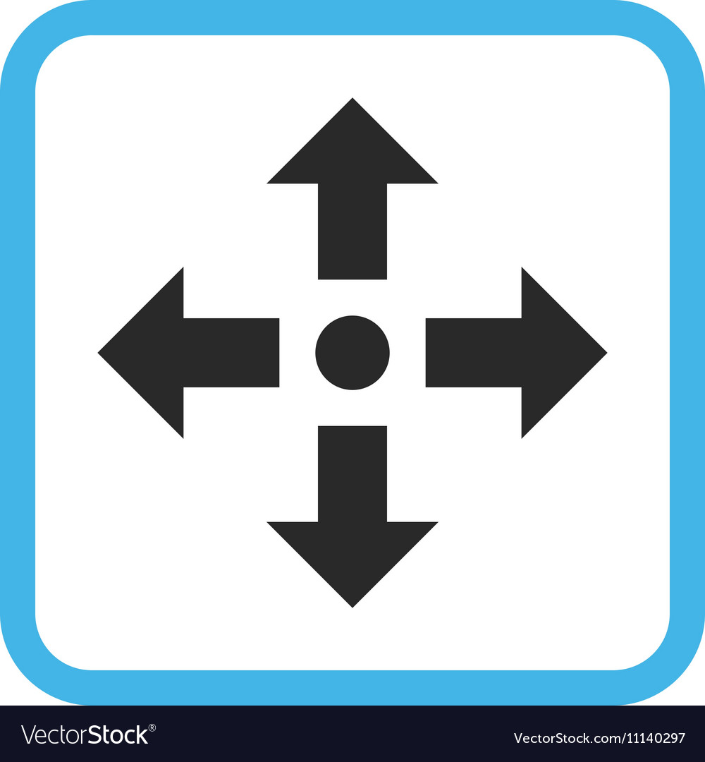 Expand arrows icon in a frame Royalty Free Vector Image Expand arrows icon in a frame Royalty Free Vector Image
