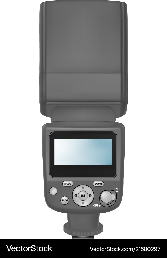 Flash for slr cameras in on white background Vector Image