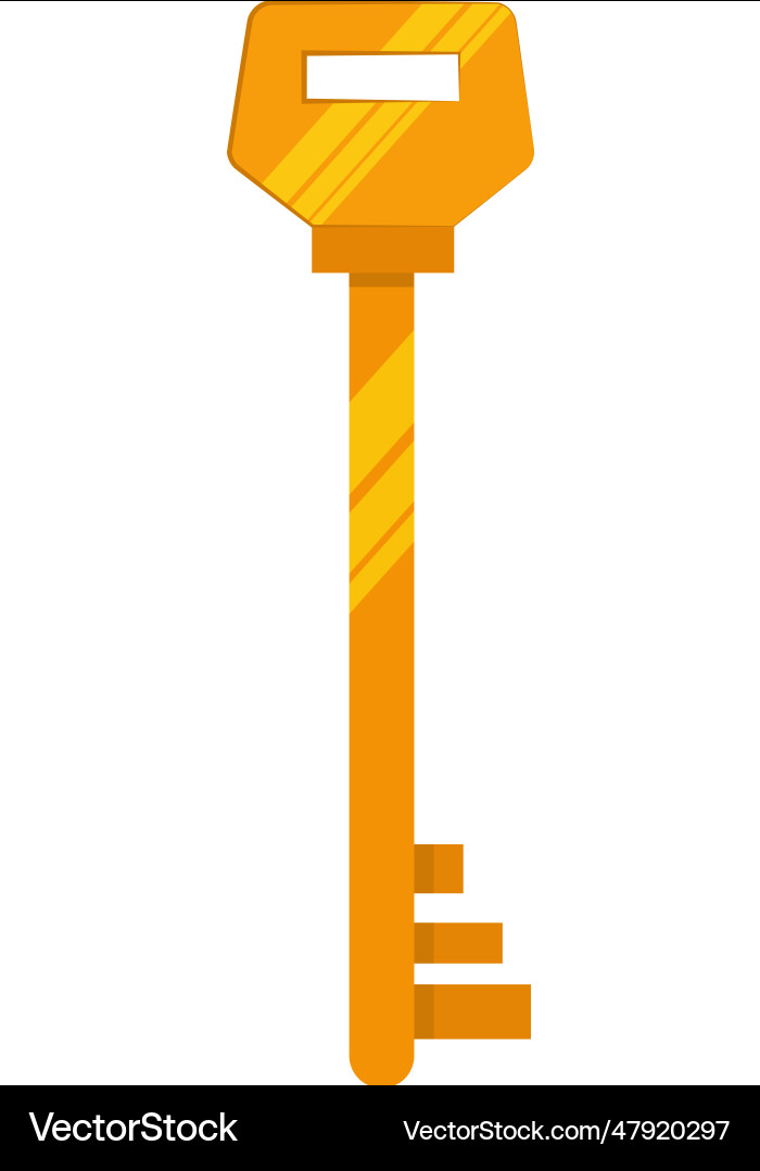 Golden vintage key Royalty Free Vector Image - VectorStock