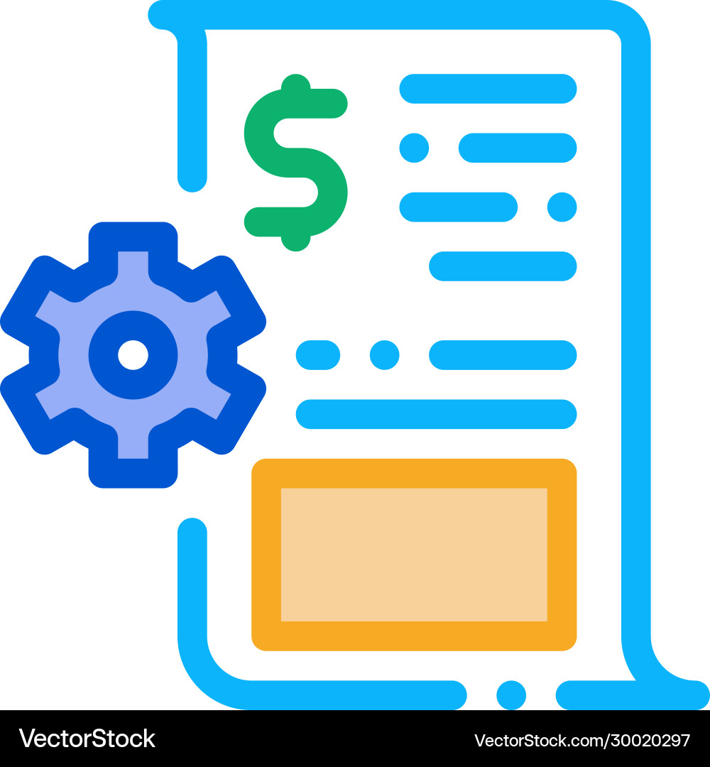 Job contract icon outline Royalty Free Vector Image