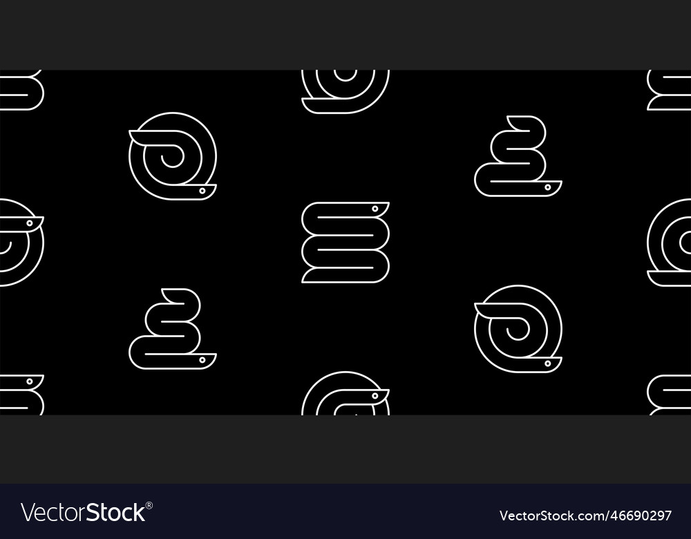 Seamless pattern with snakes Royalty Free Vector Image