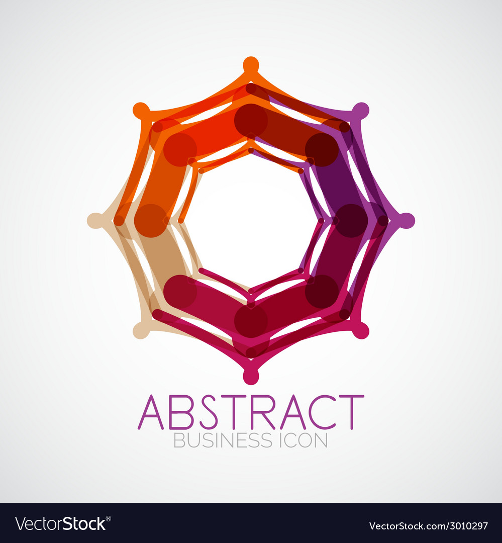 Symmetric abstract geometric shape Royalty Free Vector Image
