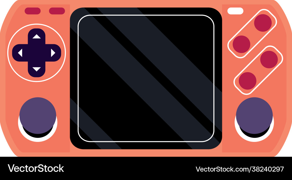 Videogame console portable Royalty Free Vector Image