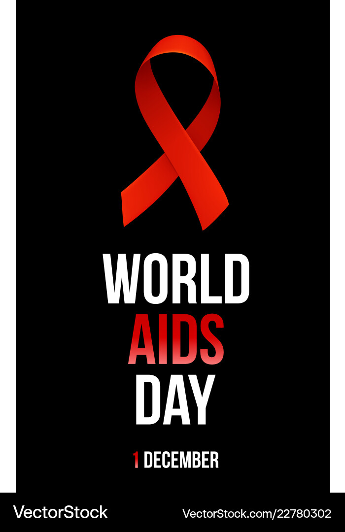 Banner with realistic red ribbon poster Royalty Free Vector