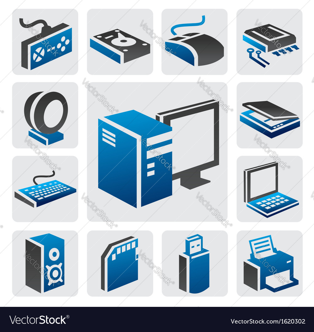 Computer icon Royalty Free Vector Image - VectorStock