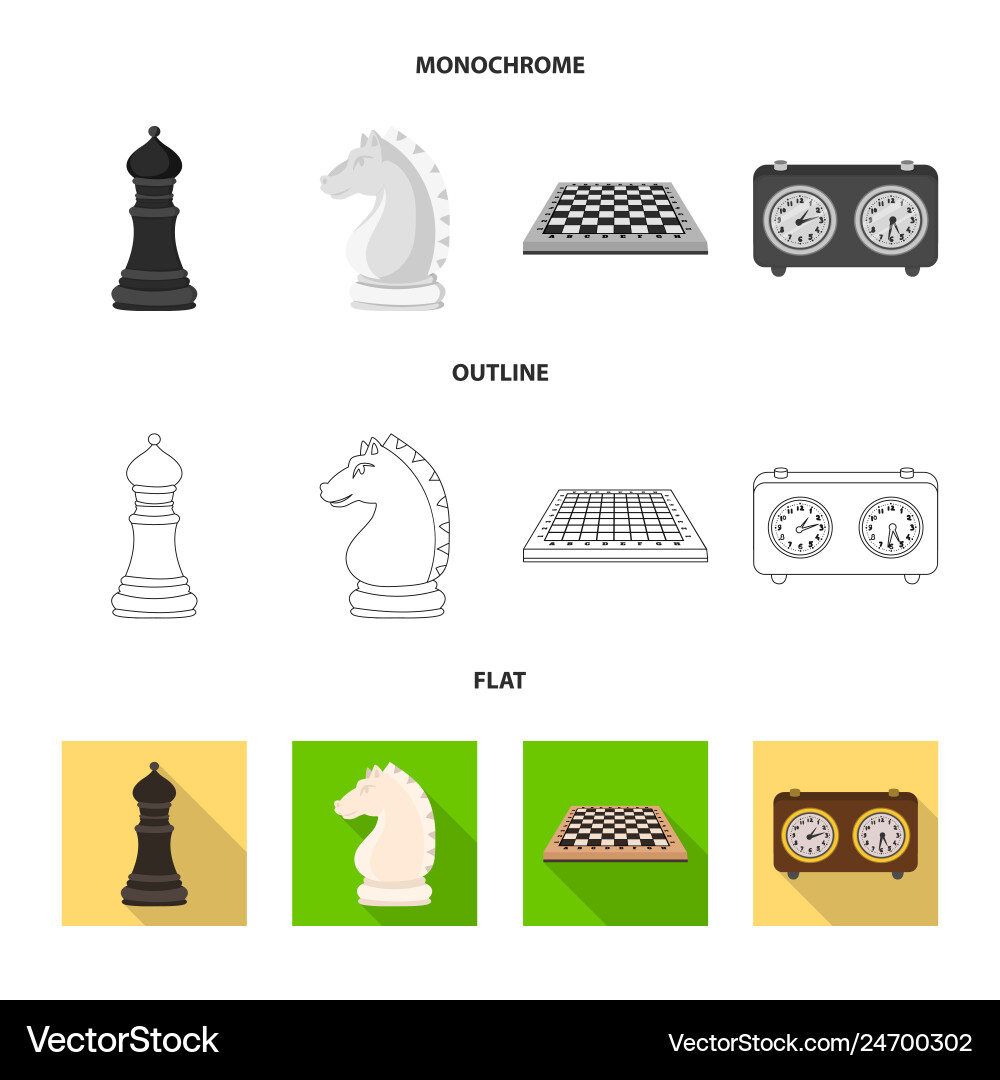 Design of checkmate and thin symbol set Royalty Free Vector