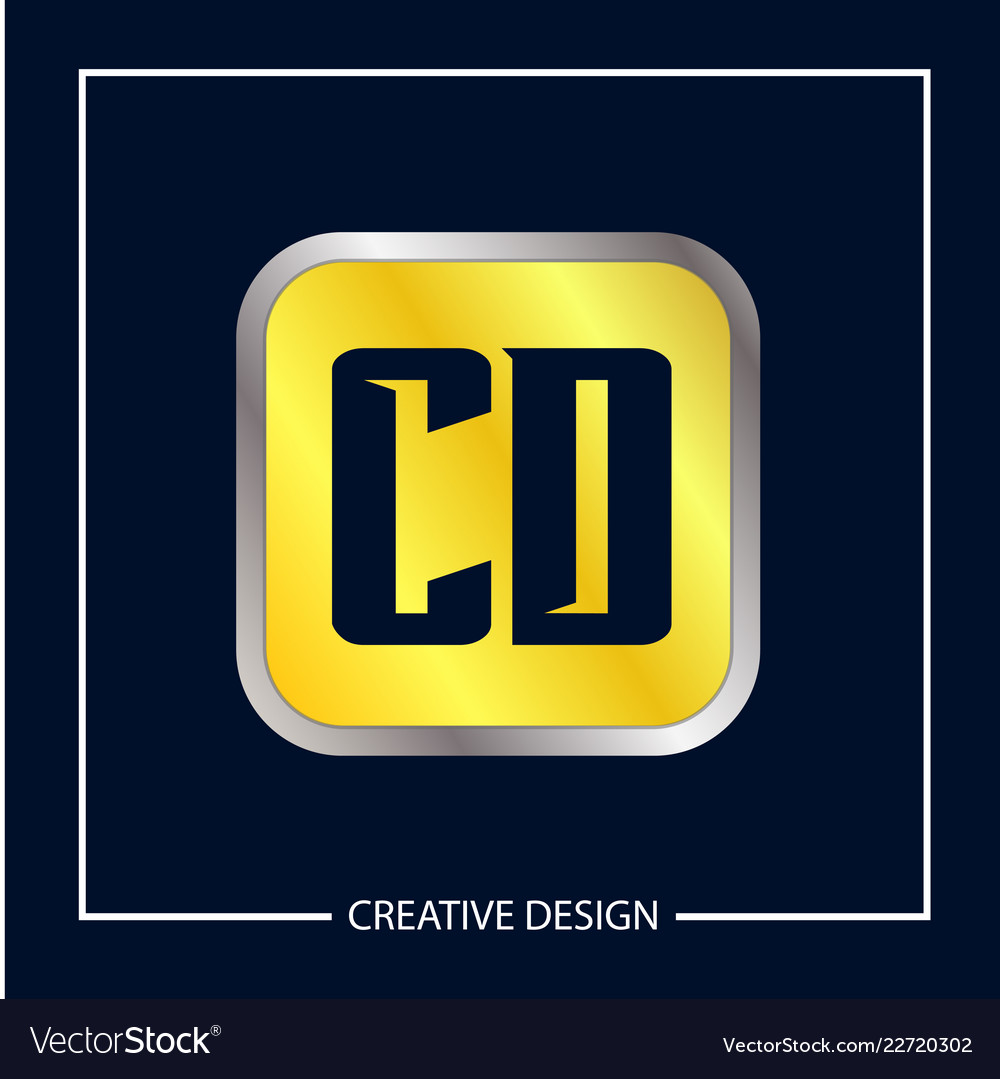 Initial letter cd logo template design Royalty Free Vector