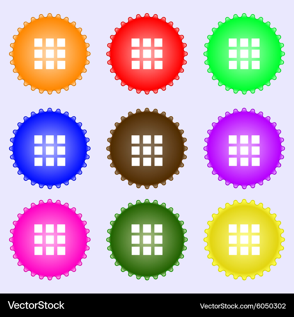 List sign icon content view option symbol a set Vector Image