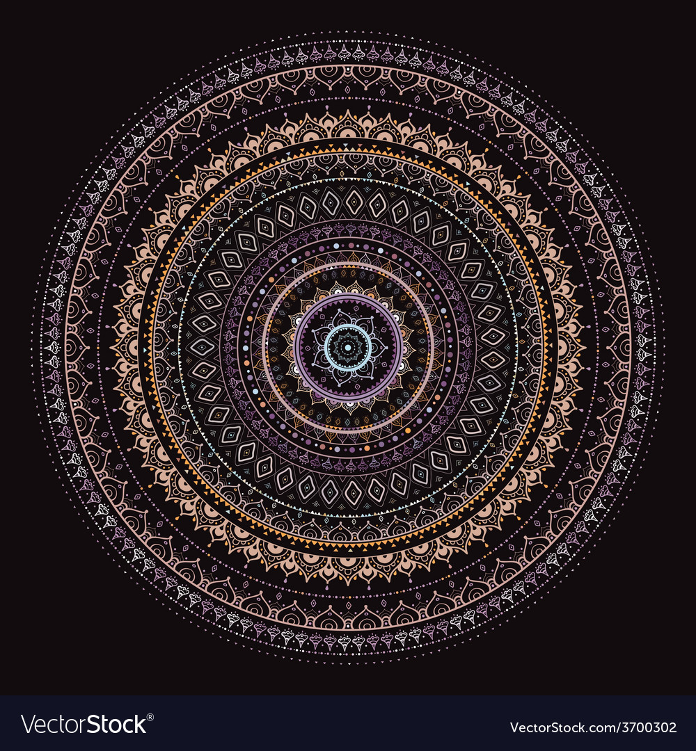 Mandala sun pattern Royalty Free Vector Image - VectorStock