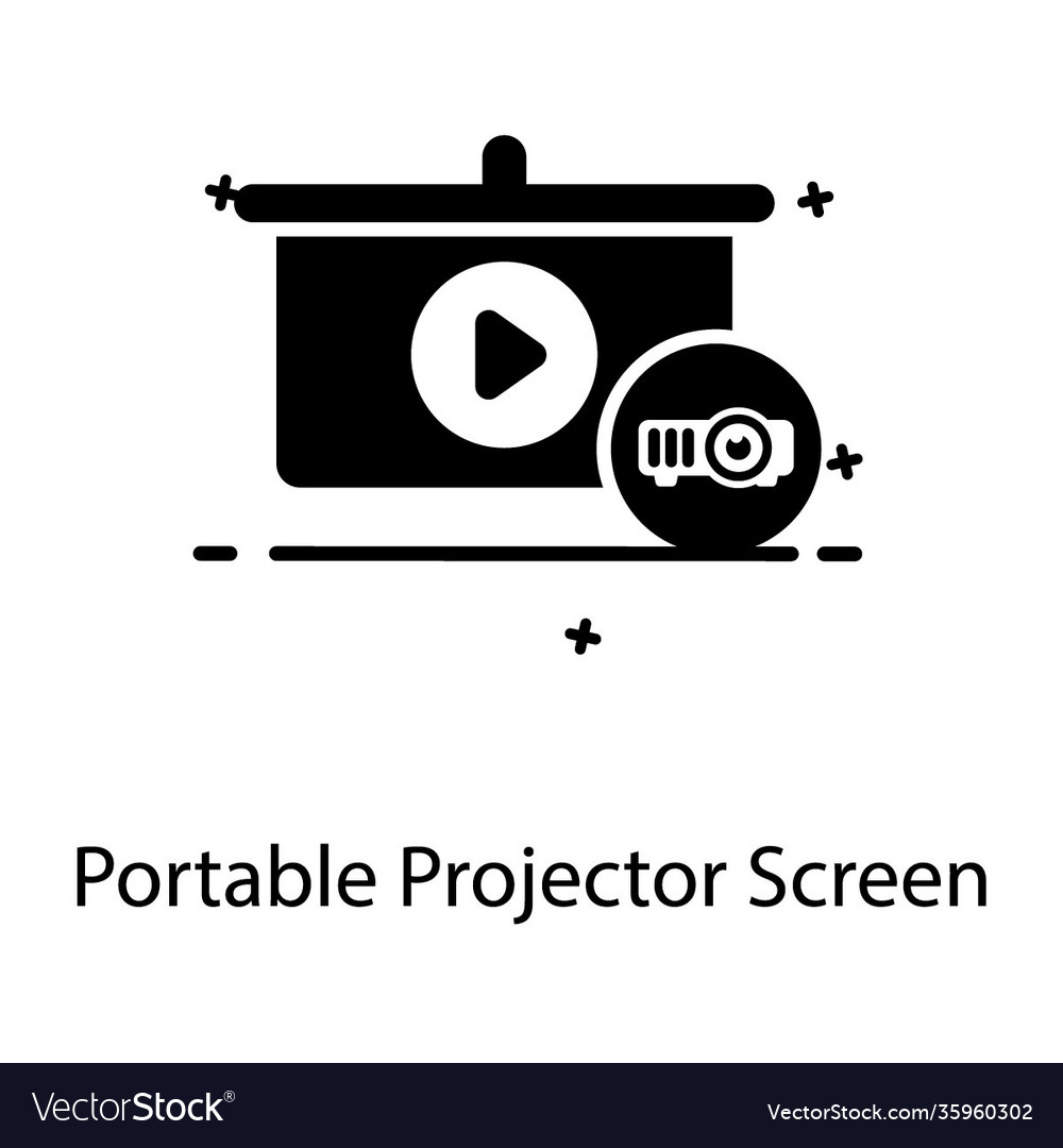 Portable projector screen Royalty Free Vector Image