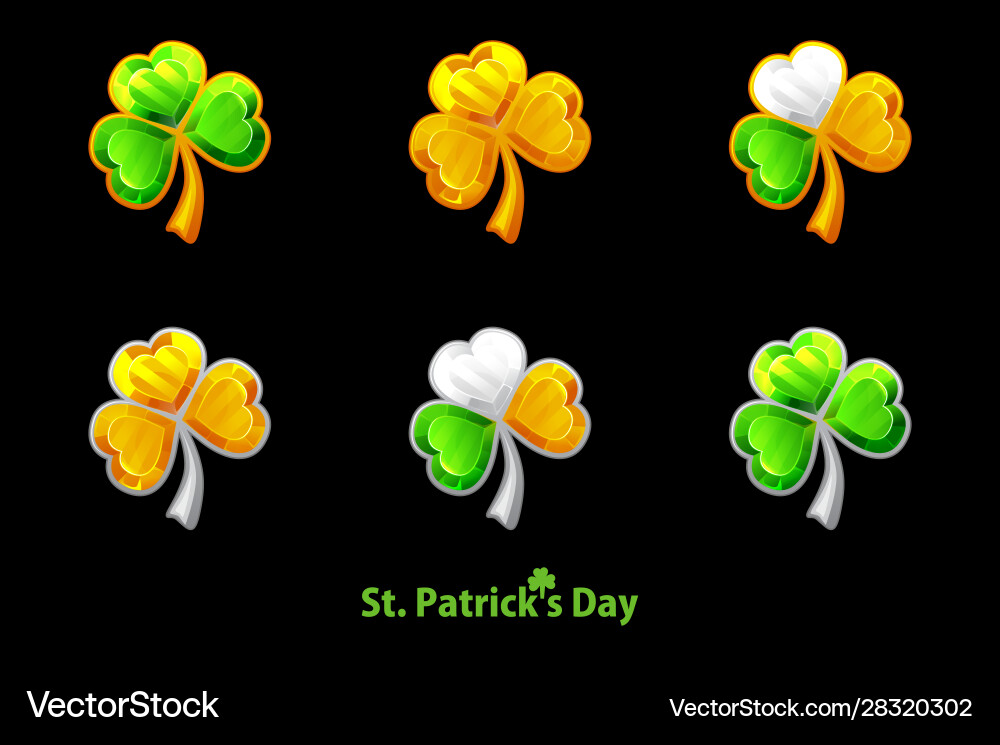 Precious clover for st patricks day Royalty Free Vector