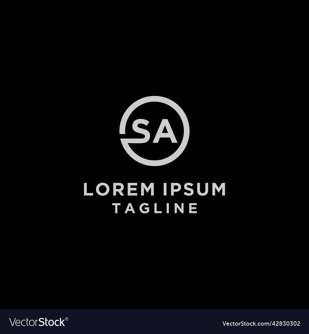 Sa circle logo Royalty Free Vector Image - VectorStock