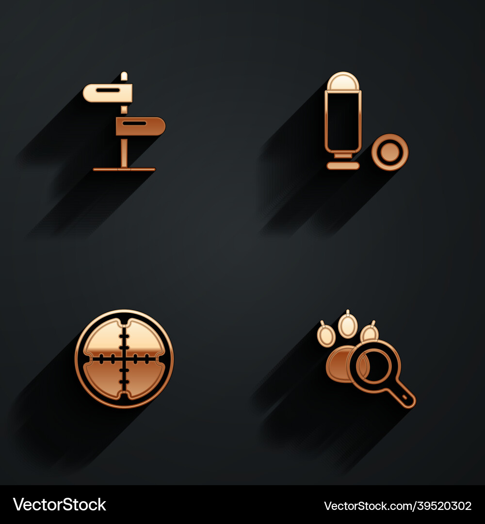 Set road traffic sign bullet sniper optical Vector Image