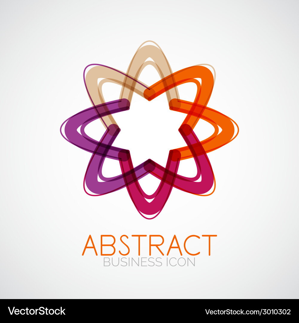 Symmetric abstract geometric shape Royalty Free Vector Image
