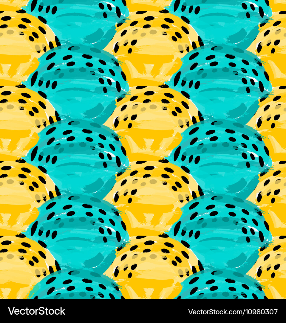 Artistic color brushed blue yellow with black Vector Image
