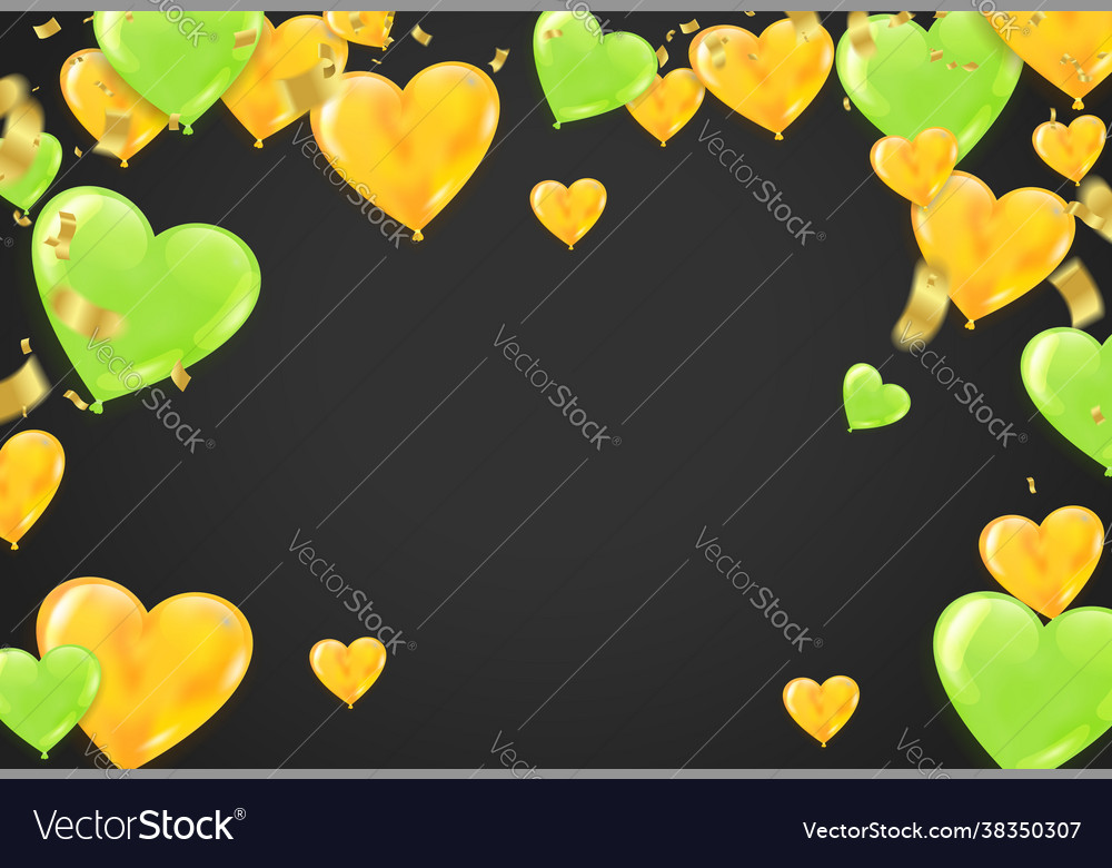 Colored confetti and balloons on checked Vector Image