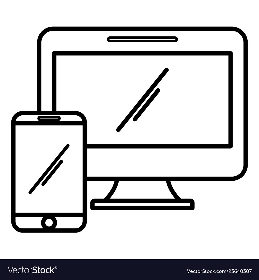 Computer device design Royalty Free Vector Image