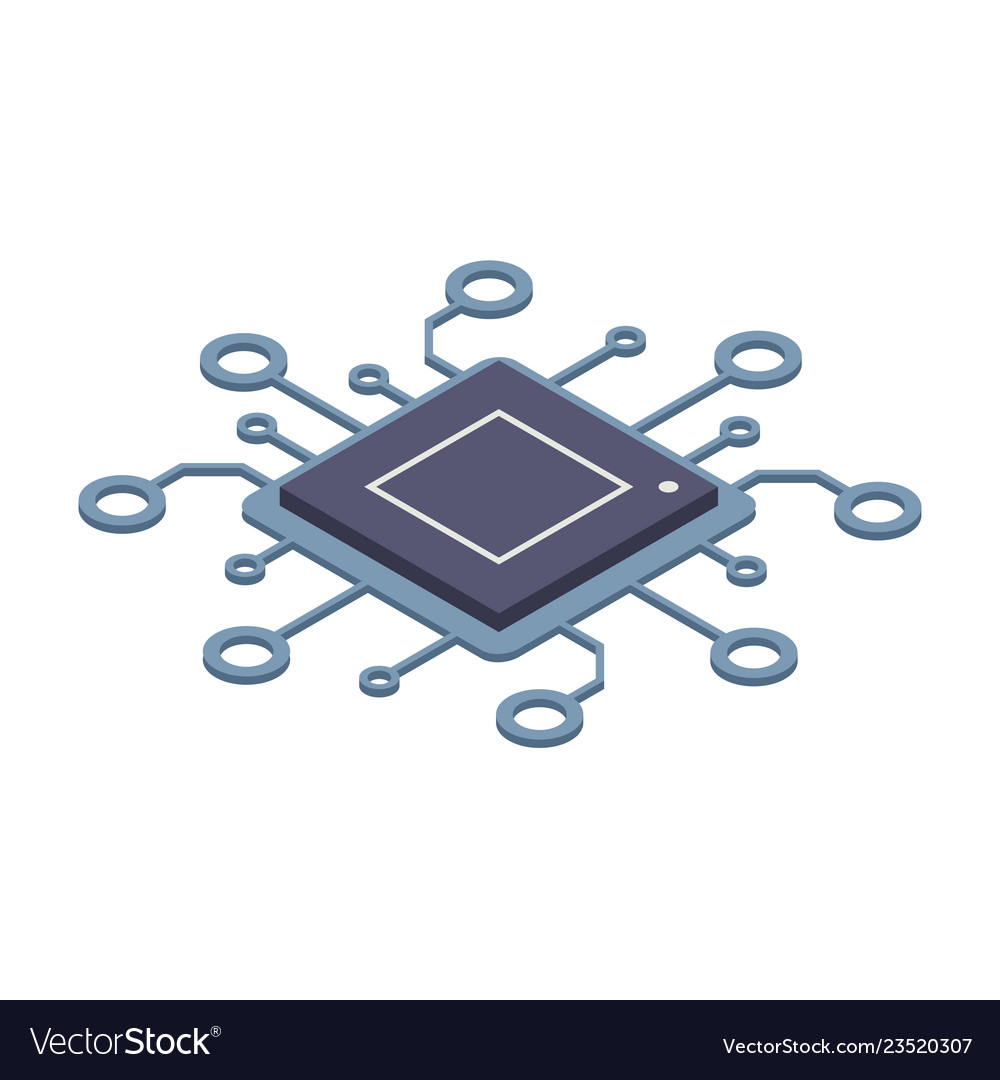 Didgital technology computer or server processor Vector Image