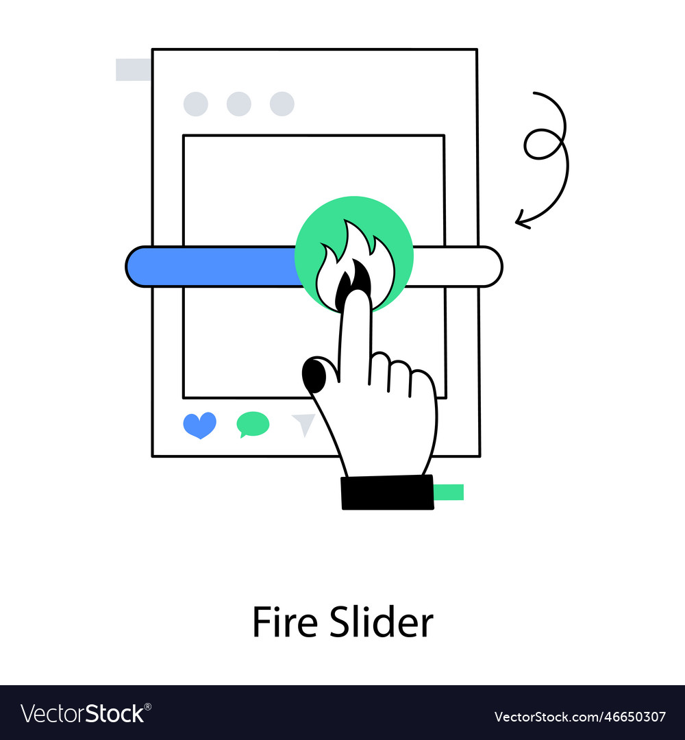 Fire slider Royalty Free Vector Image - VectorStock