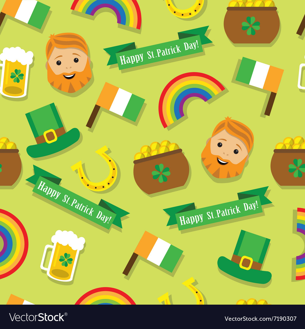 Seamless Pattern St Patricks Day Royalty Free Vector Image