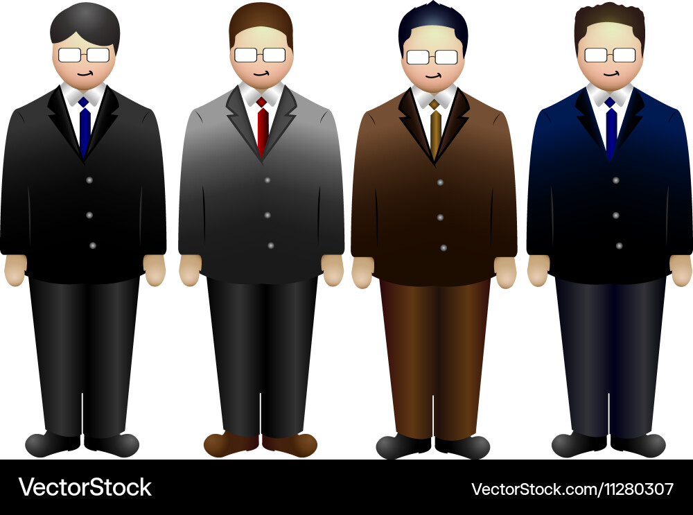 Set of businessmen Royalty Free Vector Image - VectorStock