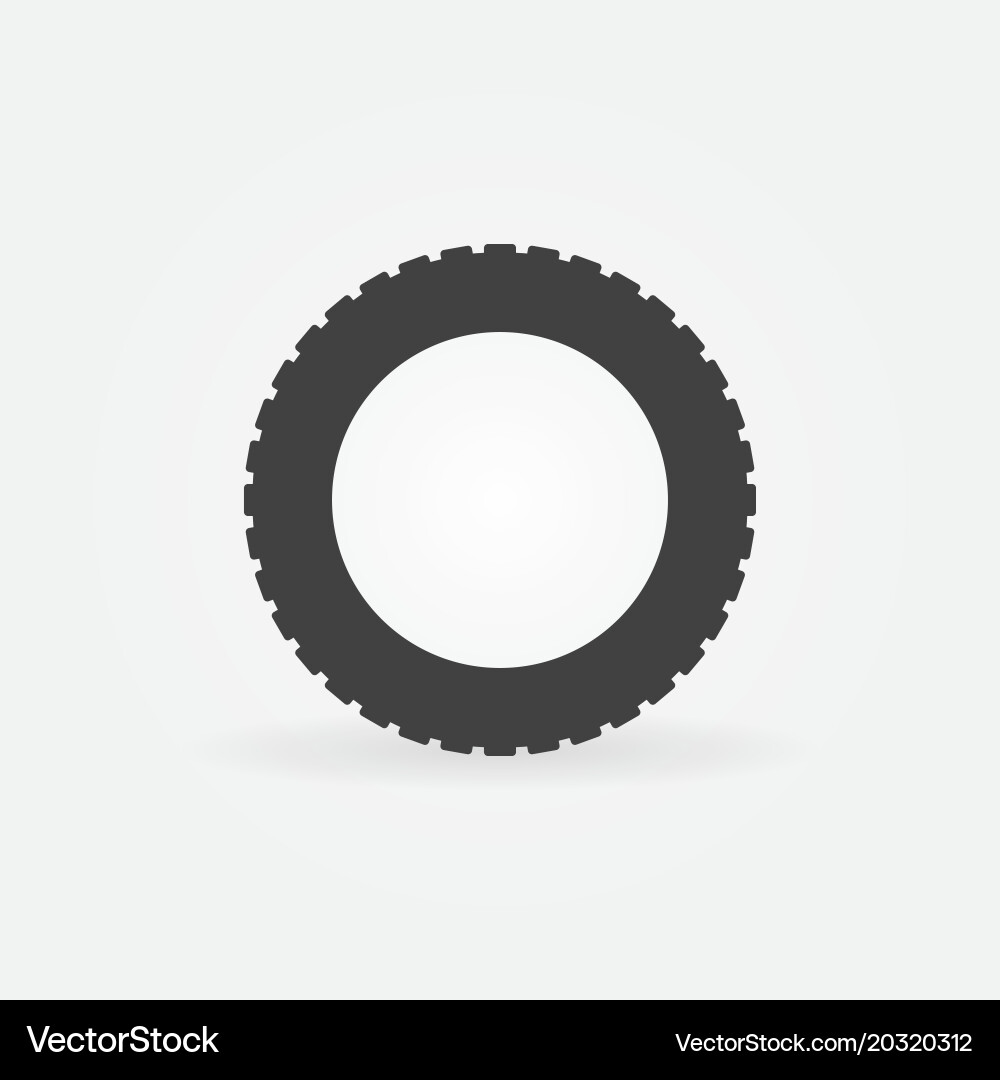 Car road tire icon or symbol Royalty Free Vector Image