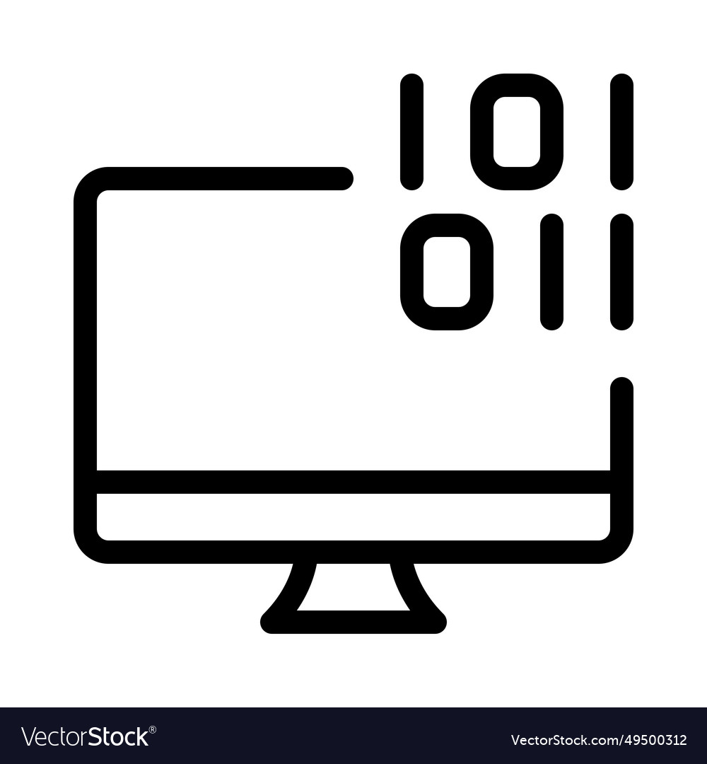 Desktop use binary code for process information Vector Image Desktop use binary code for process information Vector Image
