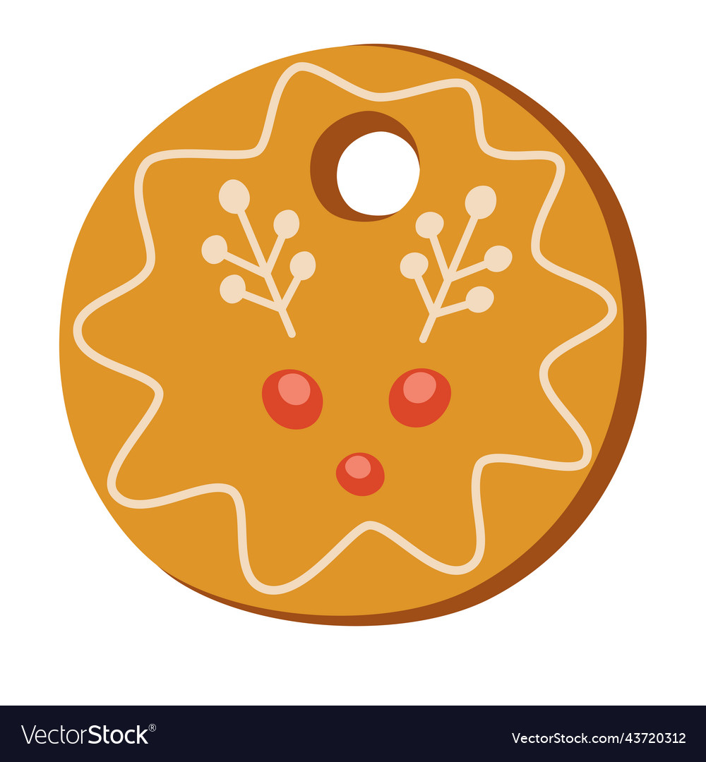 Gingerbread cookie christmas sweet winter Vector Image