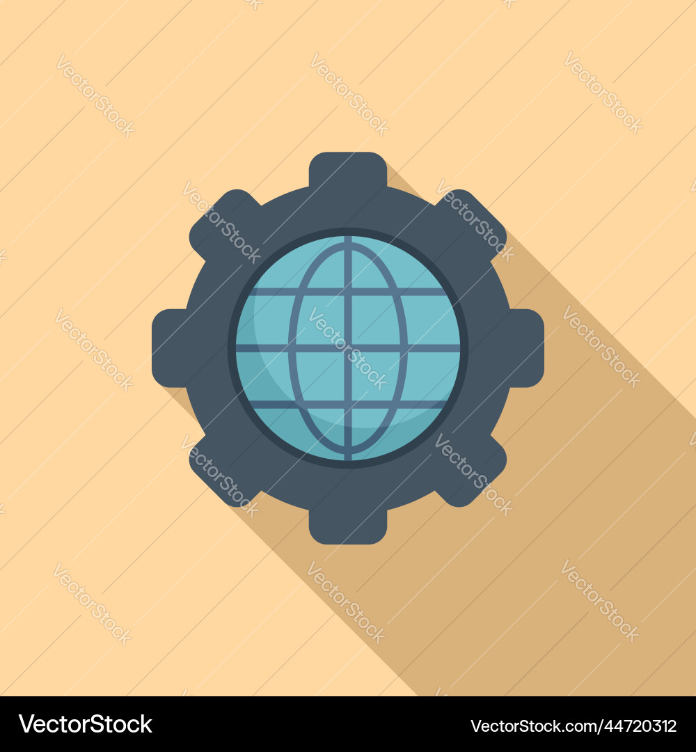 Global review icon flat star rate Royalty Free Vector Image