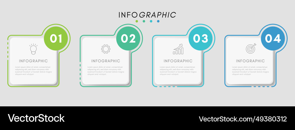 Inforgraphic with icons and 4 options Royalty Free Vector