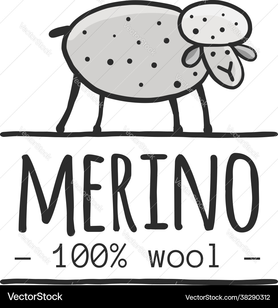 Merino sheep sketch for your design Royalty Free Vector