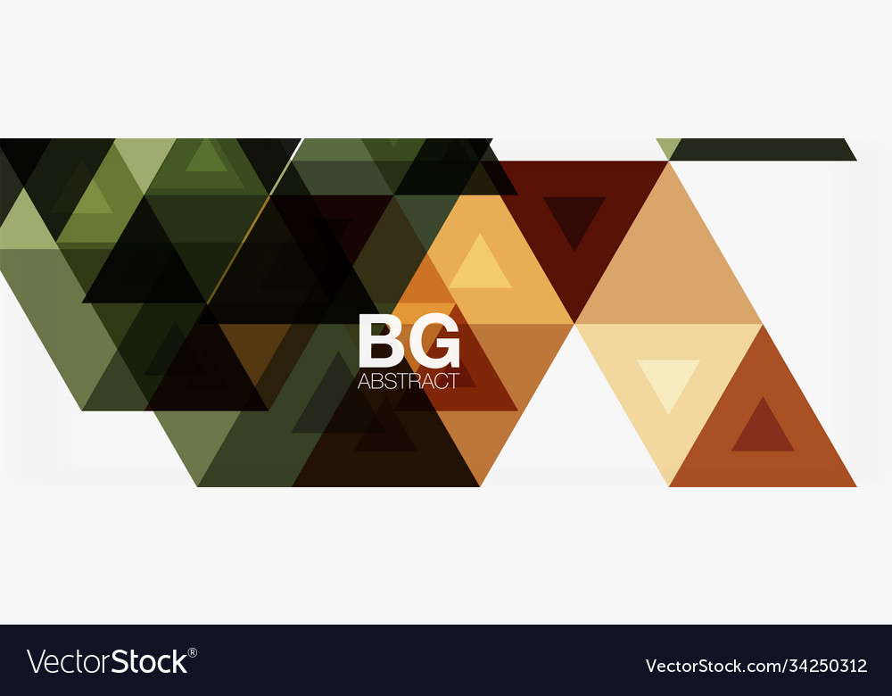 Mosaic Triangle Pattern Abstract Background Vector Image