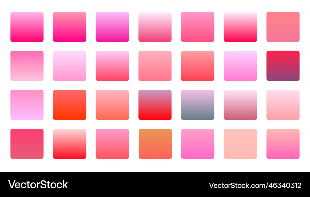 Pink color gradients big set background design Vector Image