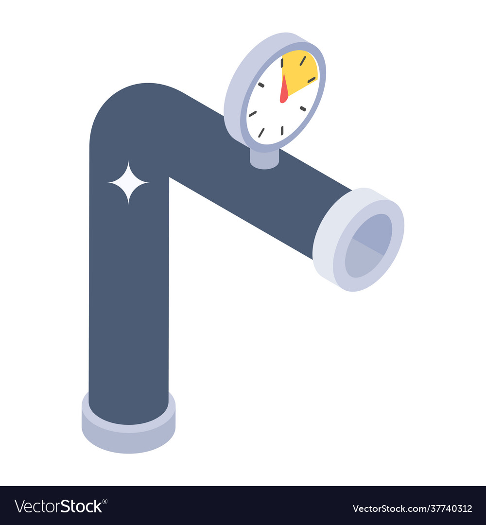 Pipe clock Royalty Free Vector Image - VectorStock