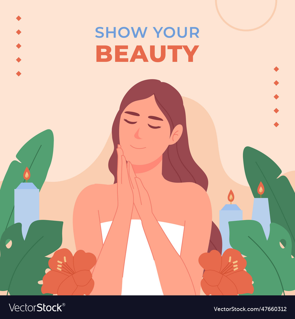 Spa post template Royalty Free Vector Image - VectorStock