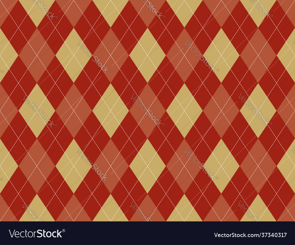 Argyle pattern seamless fabric texture background Vector Image