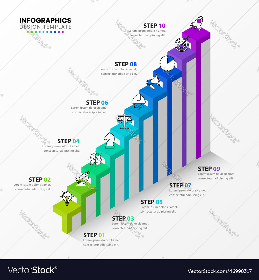 Infographic design template creative concept with Vector Image