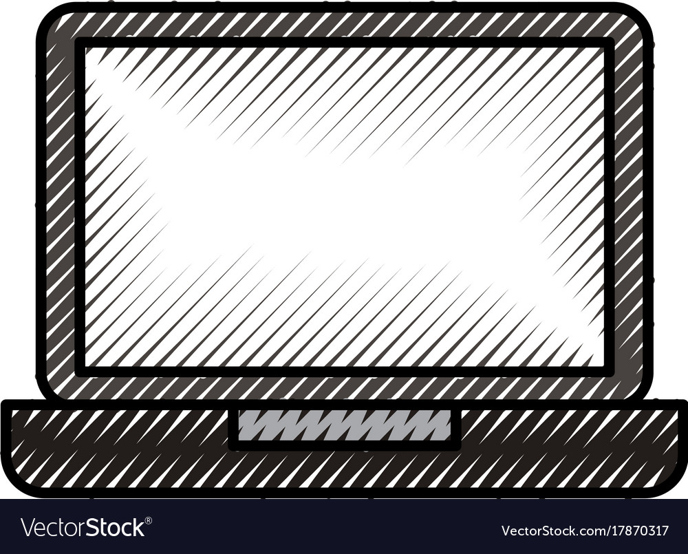 Laptop computer technology device wireless Vector Image