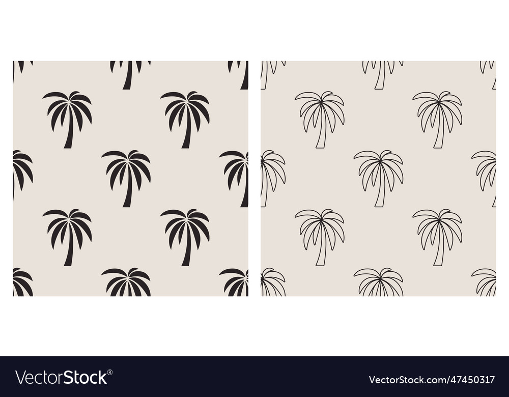 Seamless pattern with palm trees palm tree Vector Image