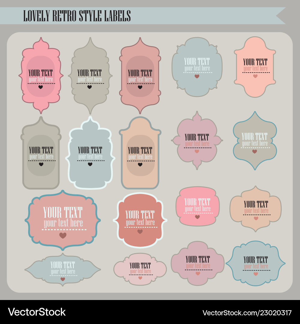 Set of retro style labels Royalty Free Vector Image