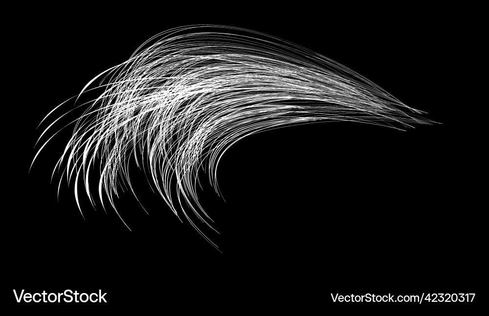 White flow brushstroke on background fluffy Vector Image