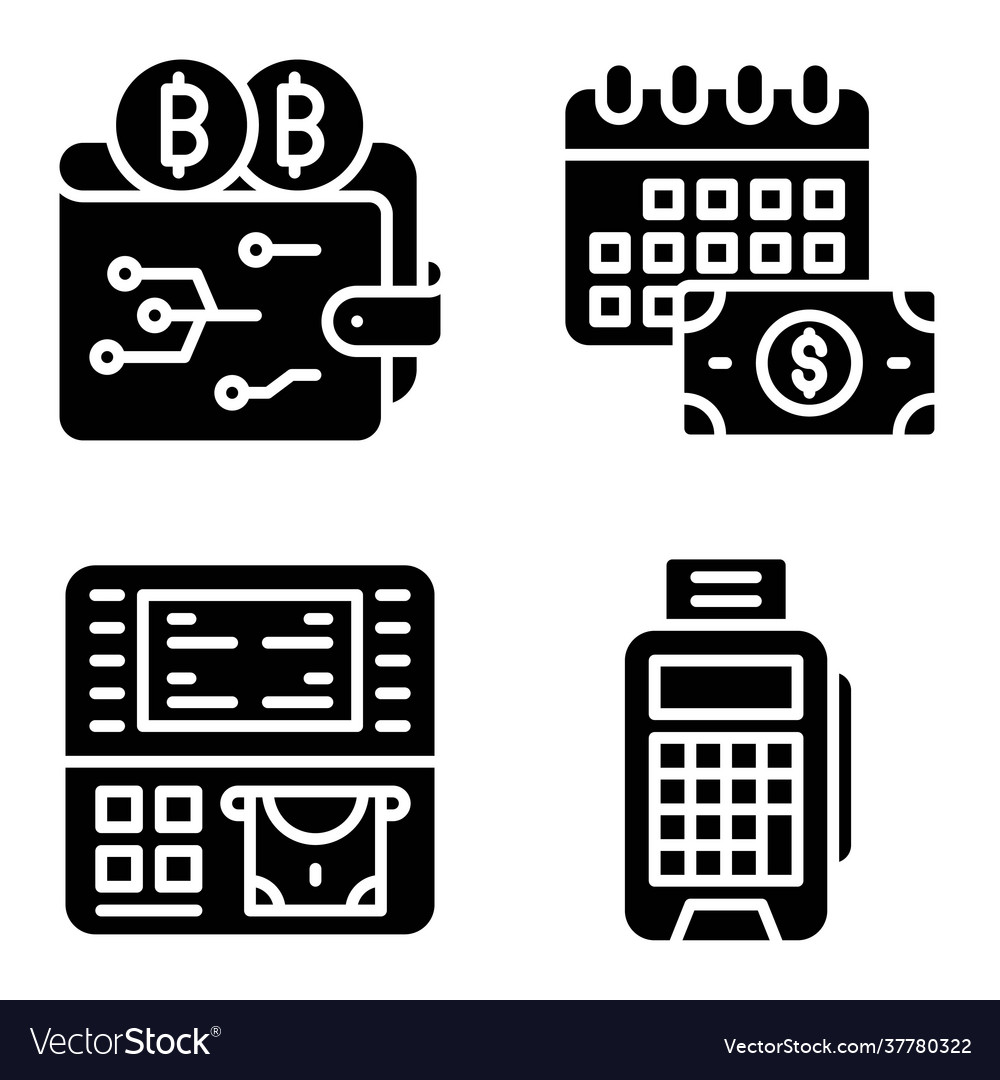 Digital payment icon set related Royalty Free Vector Image Digital payment icon set related Royalty Free Vector Image