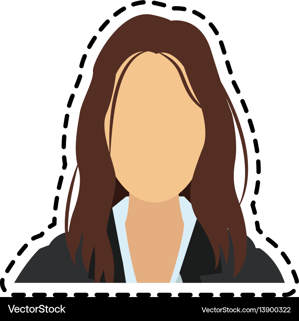 Faceless business woman icon image Royalty Free Vector Image