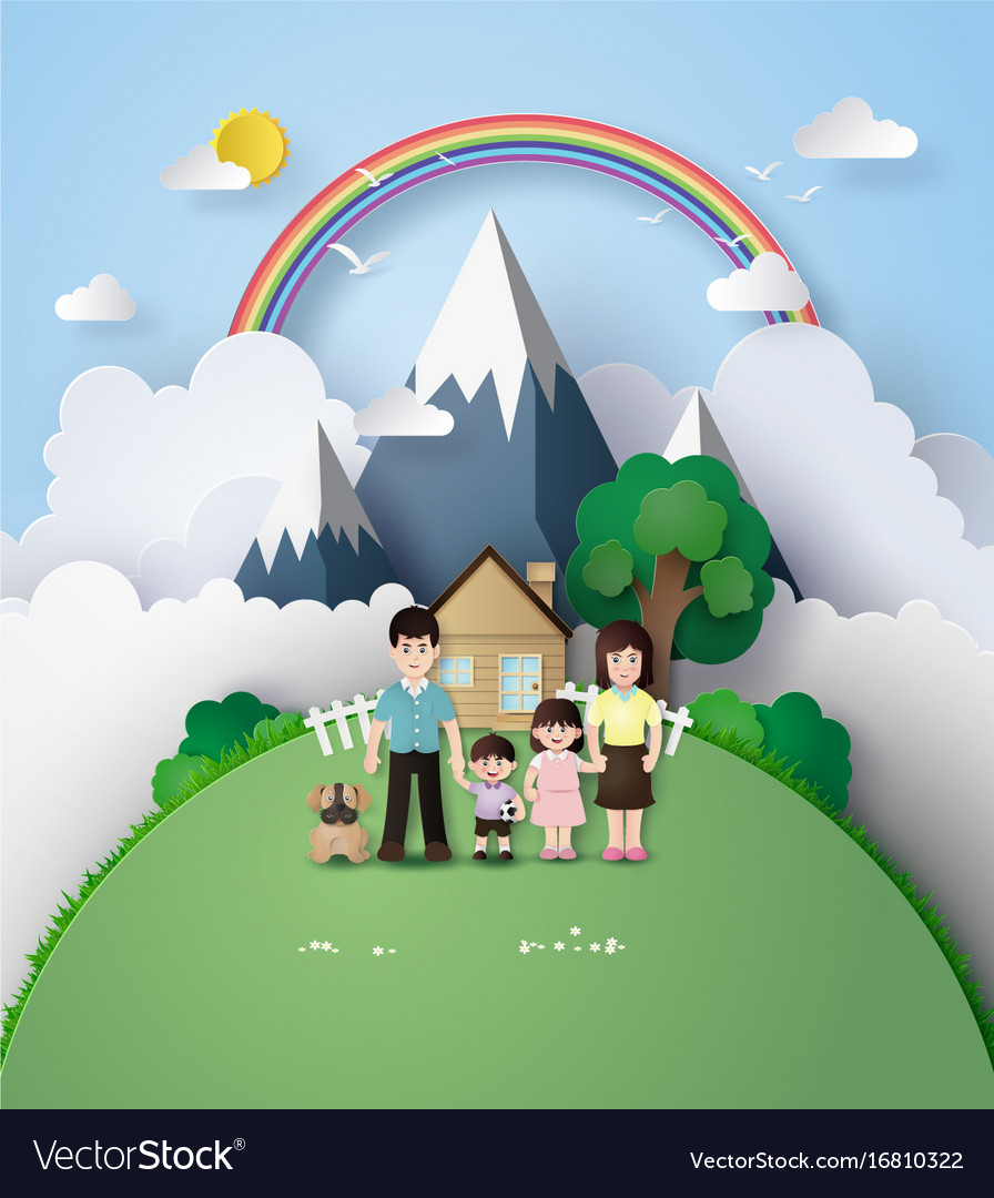 Happy family Royalty Free Vector Image - VectorStock