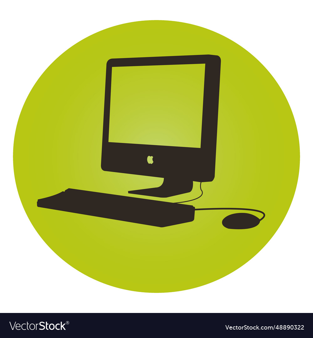 Imac g5 computer Royalty Free Vector Image - VectorStock