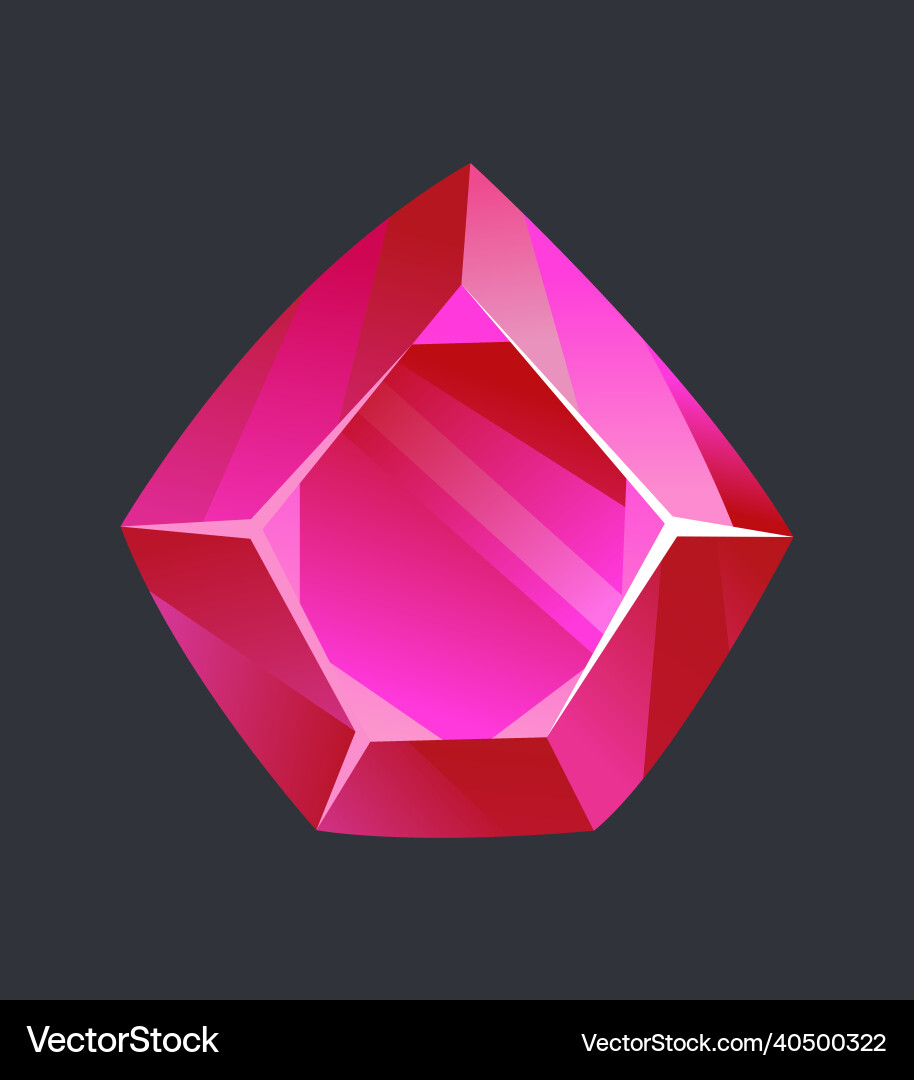 Jewelry gemstone precious stone or gem Royalty Free Vector