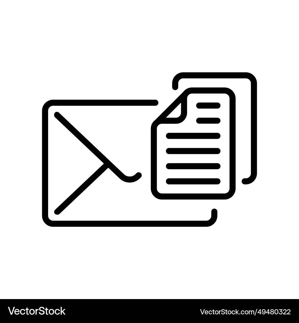 Line style icon design of email notification Vector Image