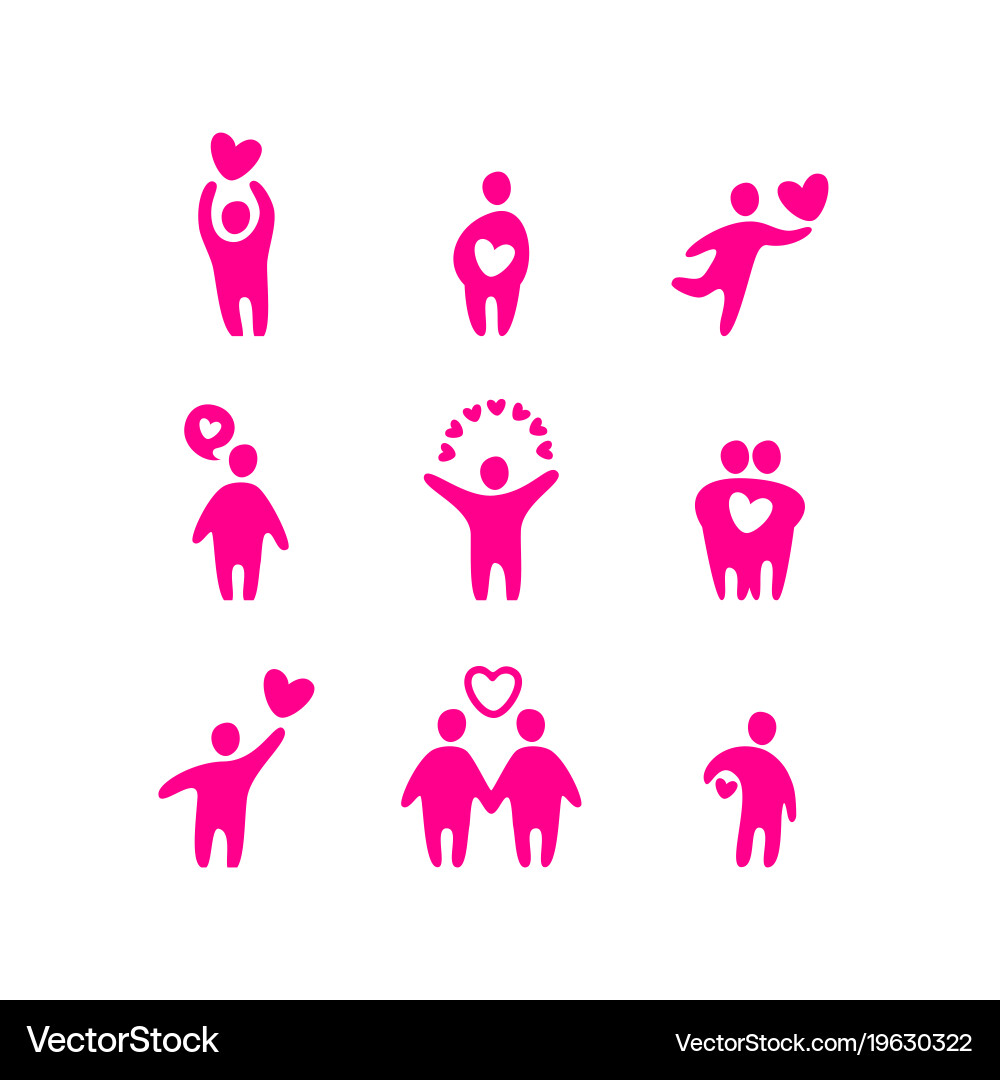 Love valentine icons Royalty Free Vector Image
