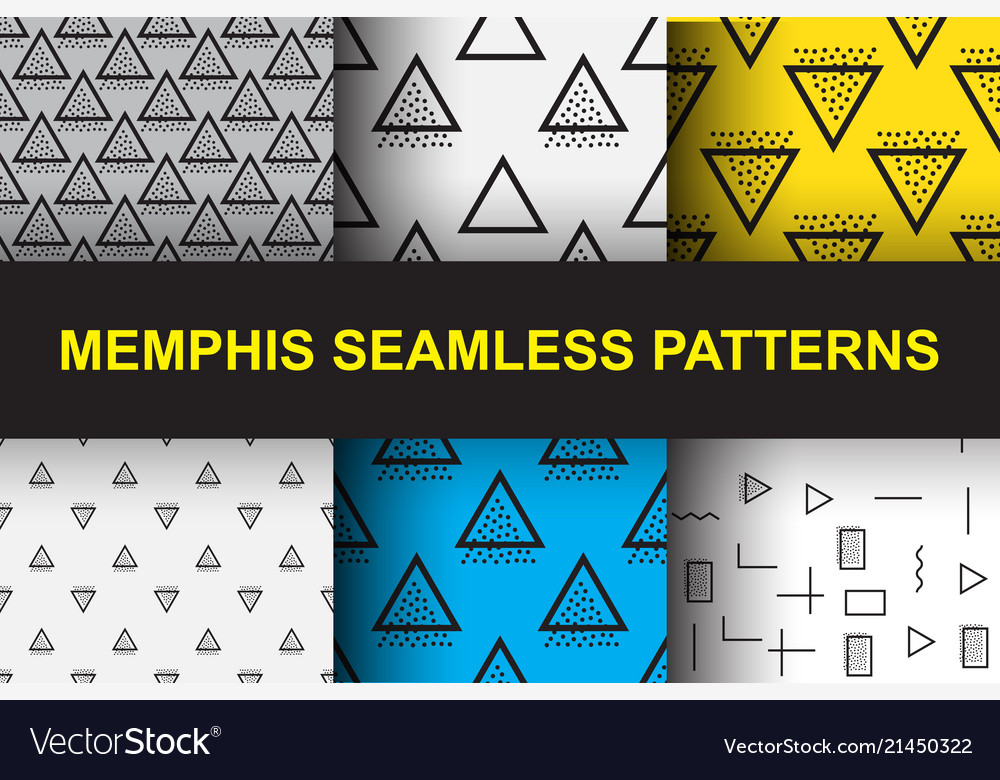 Memphis seamless pattern Royalty Free Vector Image