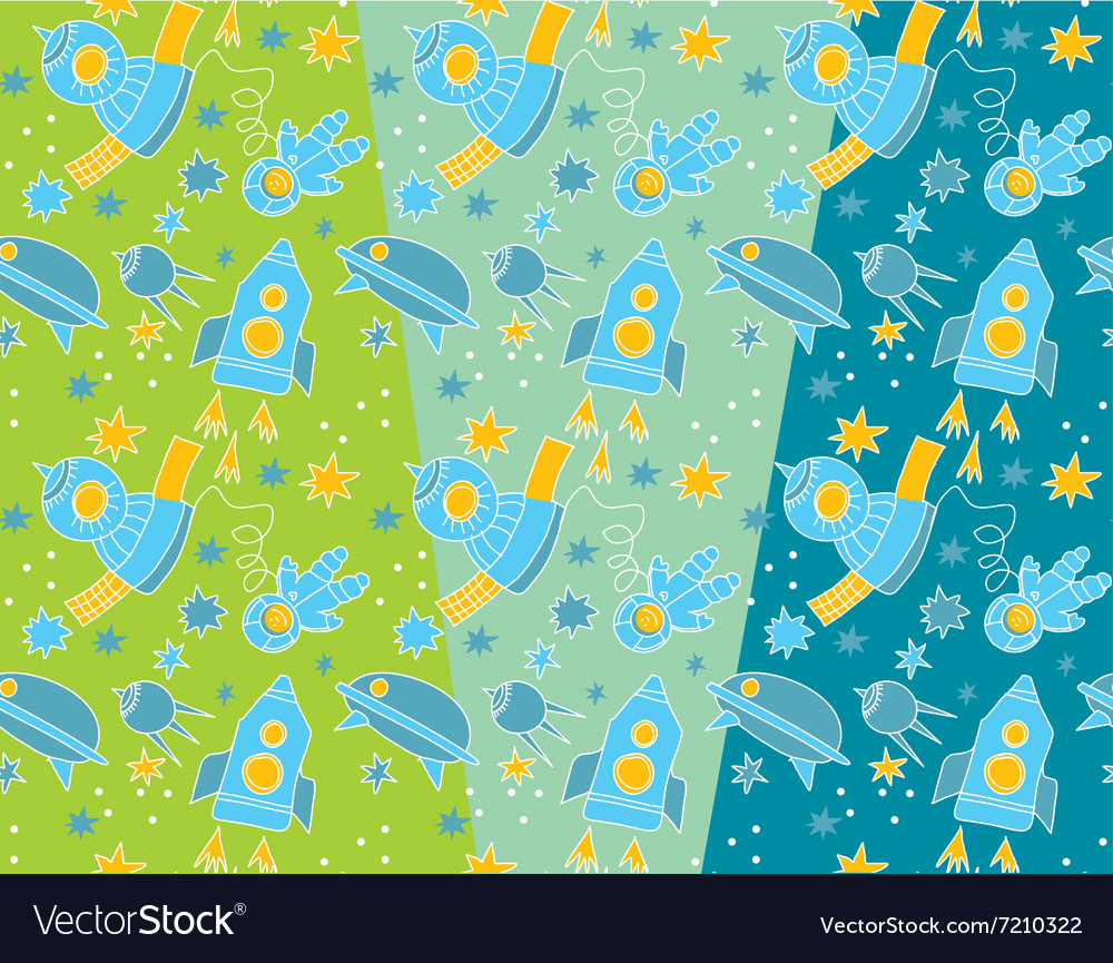 Spase pattern for kid Royalty Free Vector Image